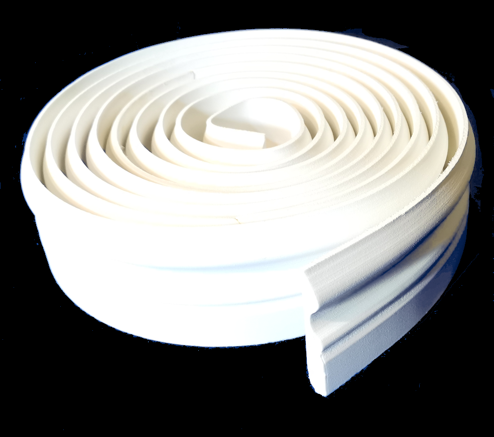 FlexiSkirt 69mm x 10mm EQ400 Arch Style Flexible Skirting - 4.8m rolls ...