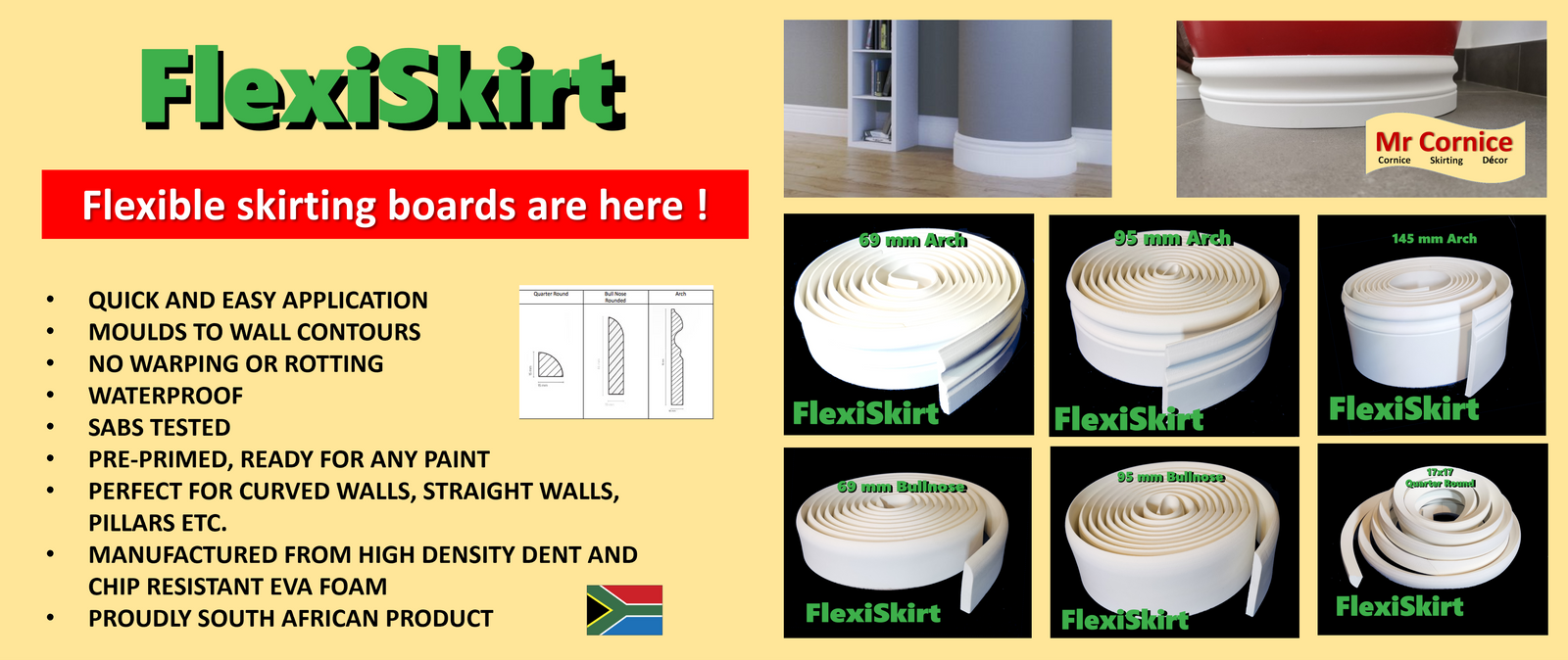 Mr Cornice - Purchase cornices and skirting online