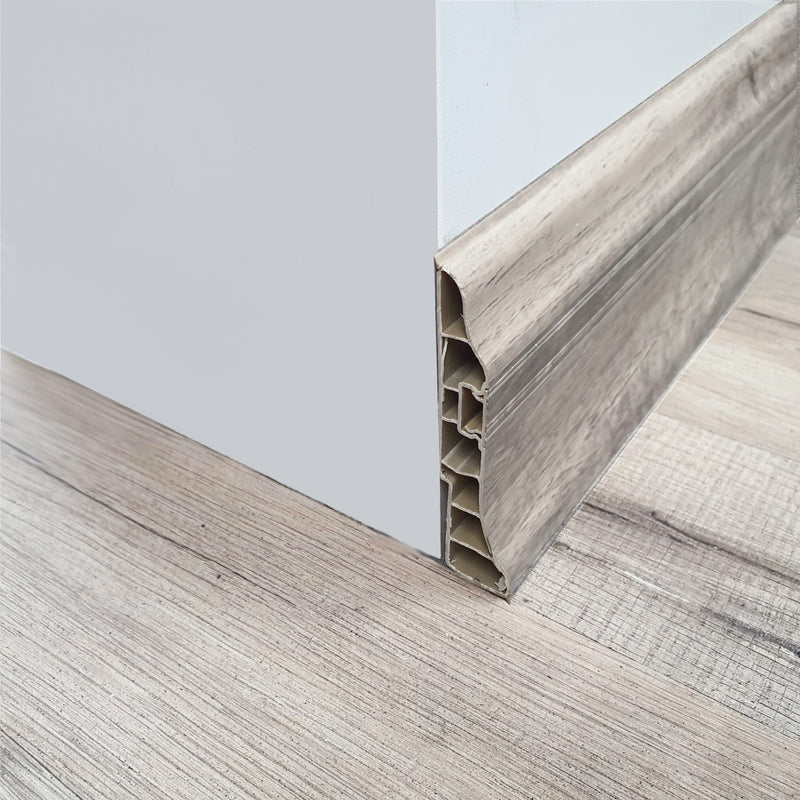 PVC KMS Skirting 95 mm x 24 mm x 2.5m (per length)