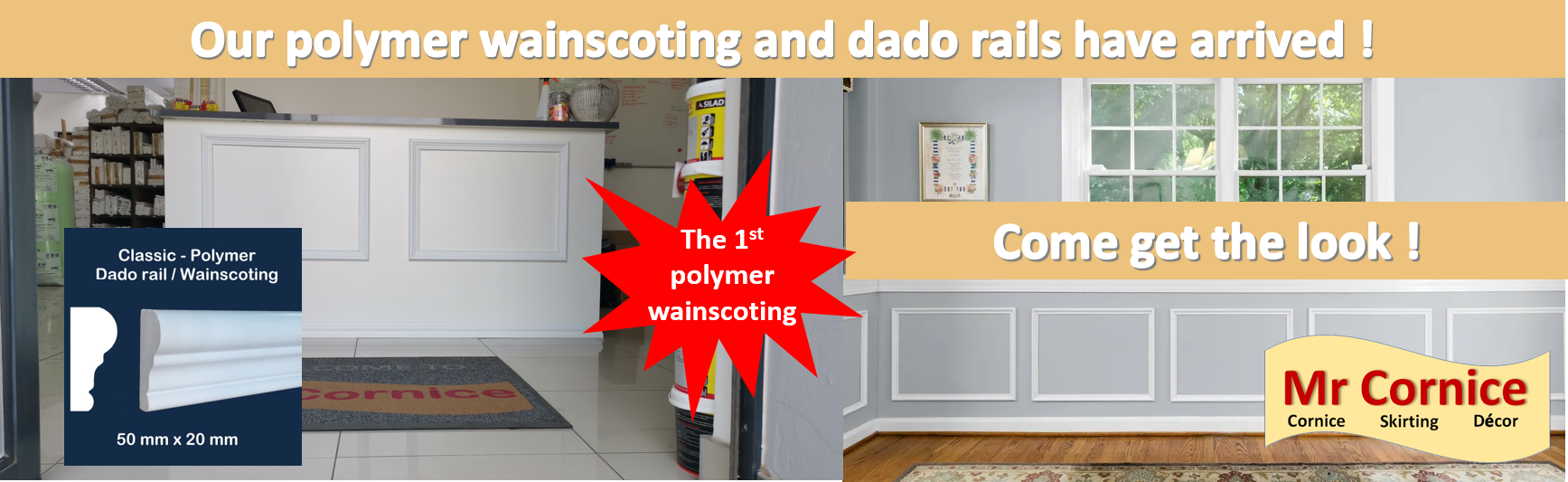 Mr Cornice - Purchase cornices and skirting online