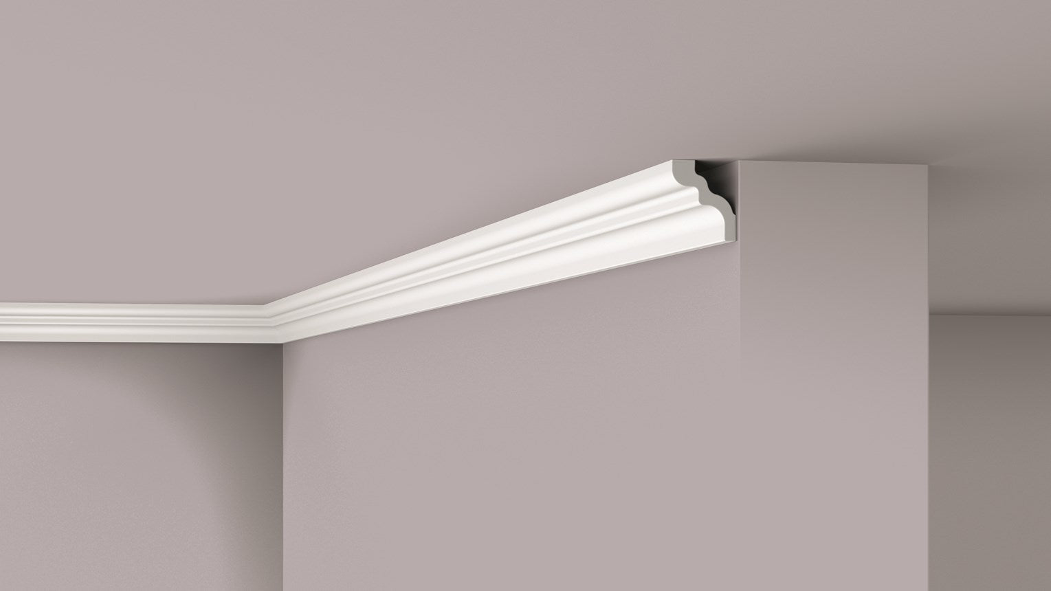 NMC D 49mm x 42mm Extruded Cornice - Per 2m length