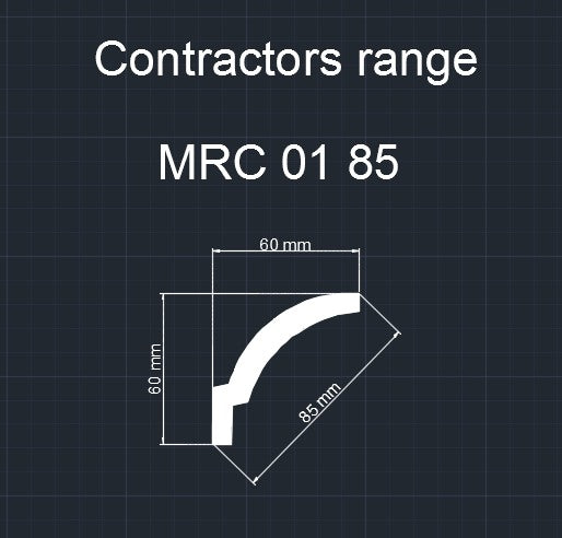 Contractors MRC01 85mm Cornice (per 2 m length) – Mr Cornice